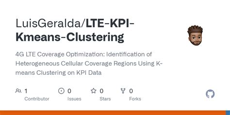 github luisgeralda lte kpi kmeans clustering 4g lte coverage