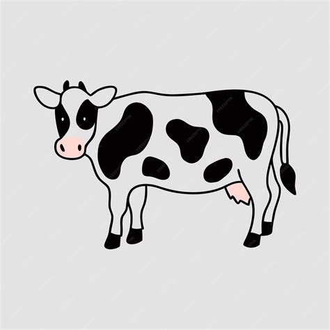 Premium Vector Cute Cow Vector Illustration