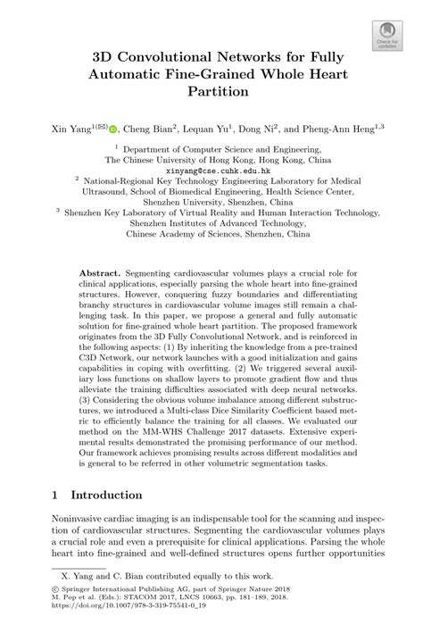 Pdf D Convolutional Networks For Fully Automatic Fine Grained Whole
