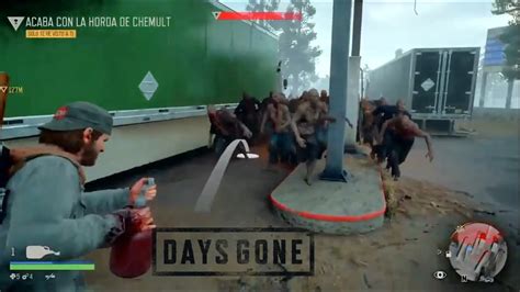 DAYS GONE PS4 La primera Horda 35 GAMEPLAY ESPAÑOL YouTube