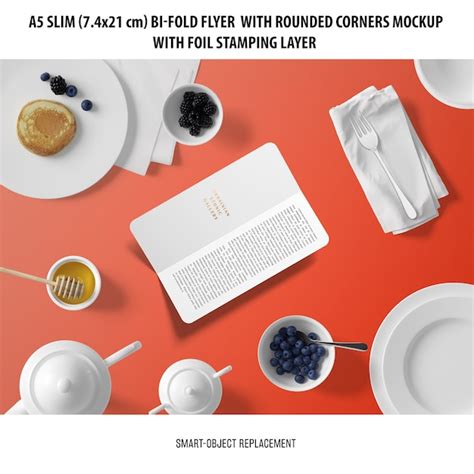 Free Psd A5 Slim Bi Fold Flyer Mockup