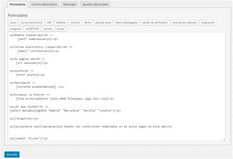 Tutorial Contact Form 7 Crear Formularios De Contacto En WordPress