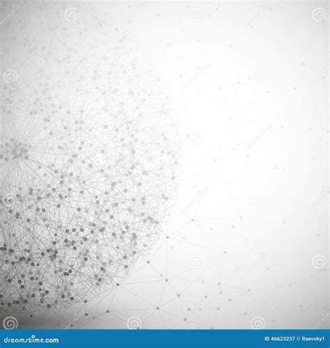 Molecule Structure Gray Background For Stock Vector Illustration Of Flowing Data 46623237