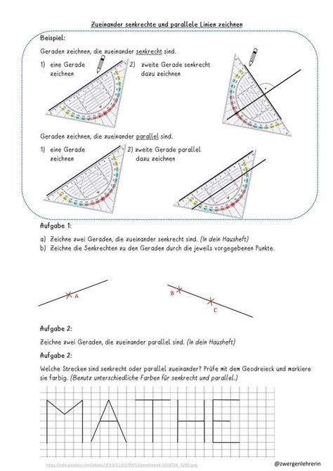 Senkrechte Und Parallele Konstruieren Unterrichtsmaterial Im Fach
