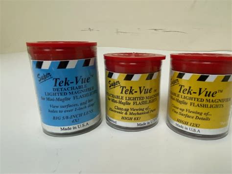 tek vue detachable lighted magnifier for mini maglite flashlights lot
