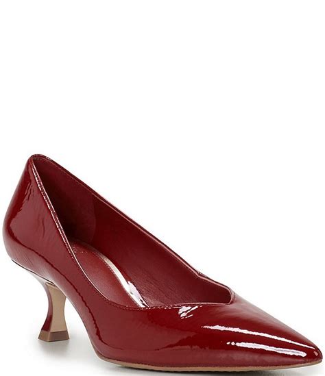 Vince Camuto Margie Patent Leather Kitten Heel Pumps Dillards