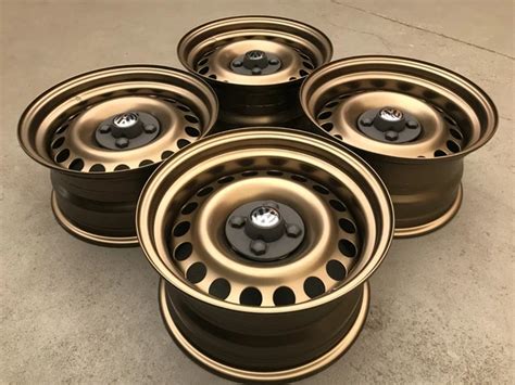 Vw Polo Banded Steel Wheels 15inch 4x100 Caddy Seat Etc Stance £295