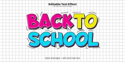 Premium Vector Back To School Editable Text Effect In Modern Trend Style