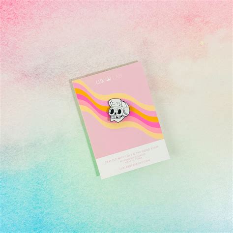 Skull Enamel Pin Lux Lab