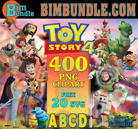400 Toy Story Clipart Png Toy Story 4 Bundle Toy Story Birthday