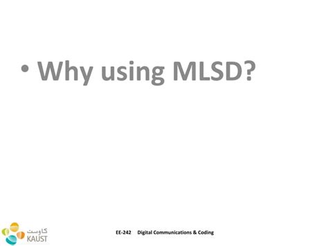 Maximum Likelihood Sequence Detection With The Viterbi Algorithm Ppt