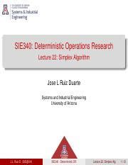 Lecture22 Pdf SIE340 Deterministic Operations Research Lecture 22
