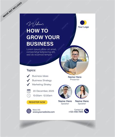 Premium Vector Professional Webinal Poster Design Templale
