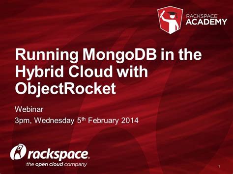 Running Mongodb In The Cloud With Objectrocket Youtube