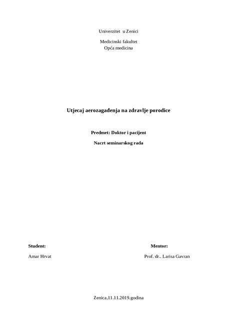 upute za izradu kvalitetnog seminarskog rada beleške predlog