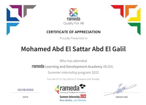 Mohamed Abd El Sattar On Linkedin Summerinternship