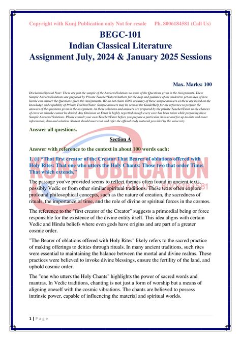 Ignou Begc Solved Assignment English Medium