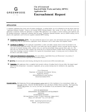 Fillable Online Encroachment Request Form Fax Email Print PdfFiller