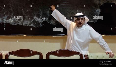 Mohammed Saif Al Afkham Head Of Fujairah Municipality Points To An
