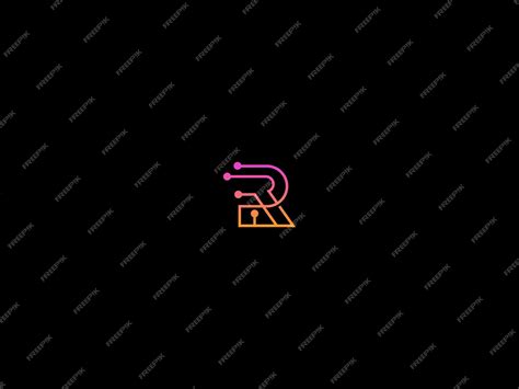R 로고 디자인 프리미엄 벡터