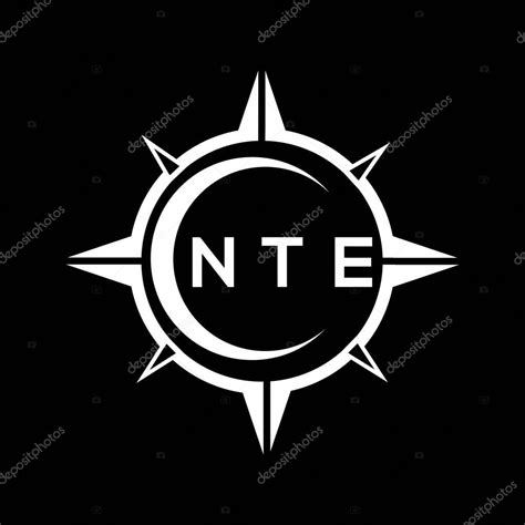 Diseño Abstracto Del Logotipo Del Escudo Del Monograma Nte Sobre Fondo Negro Nte Iniciales