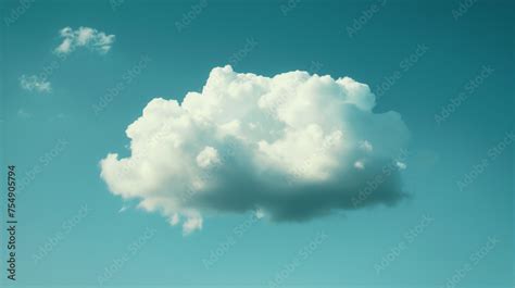 하얀 구름 하얀 구름 하나 적운 하나 파란 하늘과 구름 하나 파란 하늘 Foto De Stock Adobe Stock