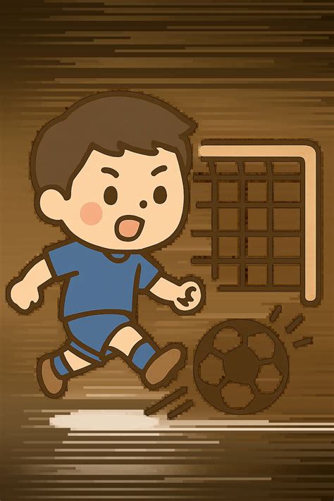 かわいいサッカーシュート｜イラスト・フリー素材なら「シンテリ」