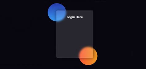 glassmorphism login form in html and css 2021