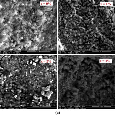 A Scanning Electron Micrographs Sem Of The Samples Bati1 Xmnxo3