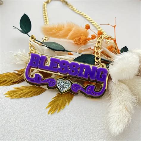 Customized Boho Acrylic Name Necklace Personalized Hip Hop Style