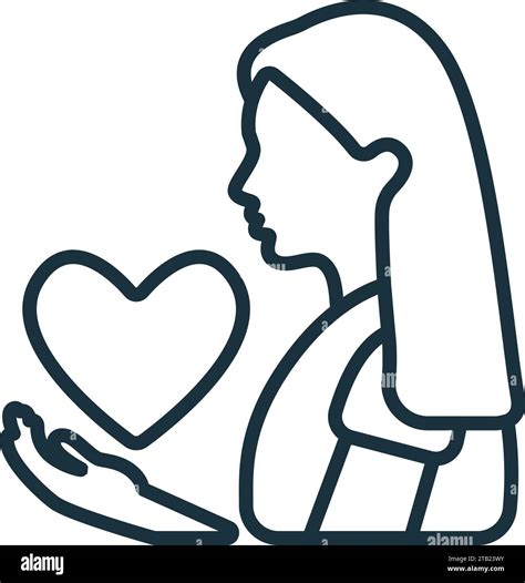 Self Care Outline Icon Monochrome Simple Sign From Mental Health