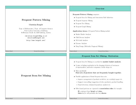Pdf Frequent Pattern Mining