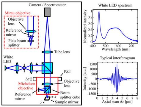 Scanning White Light Interferometer Setup Left And A Typical