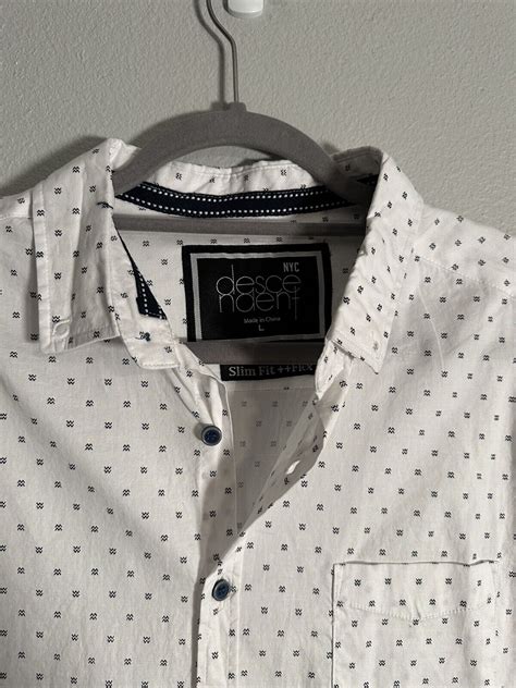 Descendent Nyc Slim Fit Flex Mens Button Down Shir Gem