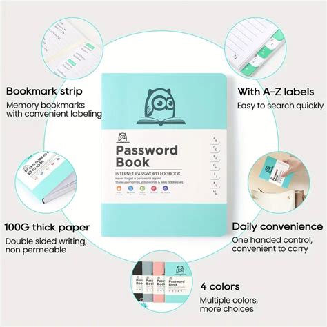 コンパクトな パスワードキーパーブック ベットa Zタブ付き 安全なハードカバー シニ Temu Japan