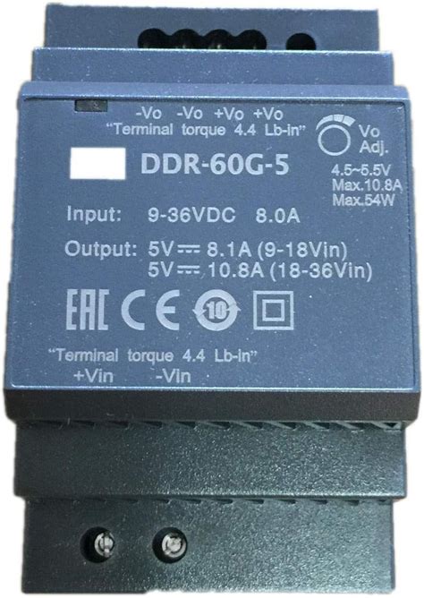 Meanwell DDR G V A W DIN Rail Type DC DC Converter Amazon Ca Electronics