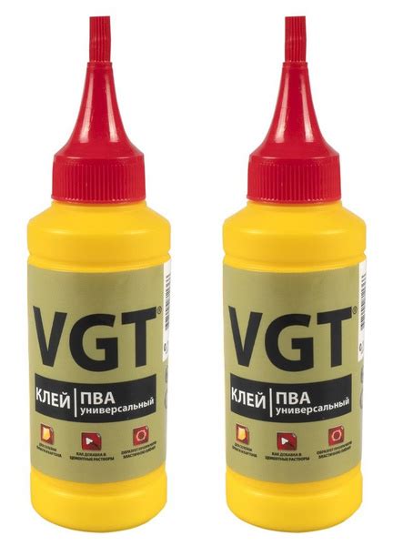 Клей ПВА VGT ПВА Универсальный 100 мл, 2 шт. - купить по доступным ...