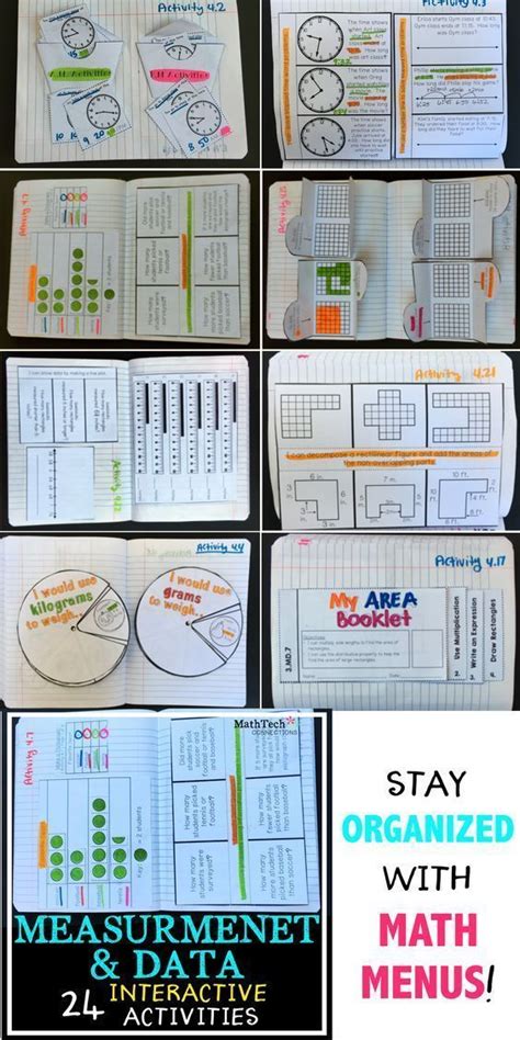 Interactive Notebook Activities Third Grade Reviews All Common Core Math Standards