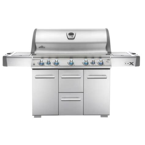 Napoleon Stainless Steel 5 Burner Natural Gas Infrared Gas Grill With 1