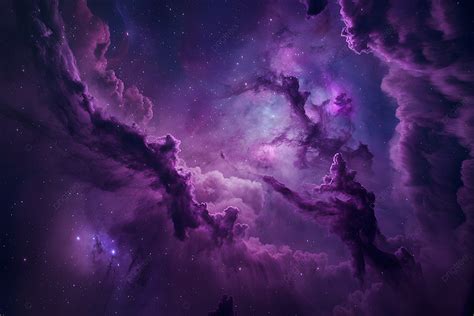 별이 빛나는 은하계 하늘에 있는 아름다운 보라색 성운 깊은 우주 성운 보라색 우주 구름 별이 빛나는 밤하늘 배경 일러스트 및 사진 무료 다운로드 Pngtree