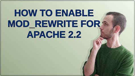 How To Enable Modrewrite For Apache 22 Youtube