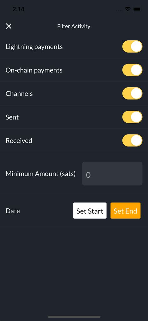 Add Minimum Amount Filter By Deregs Pull Request ZeusLN Zeus GitHub