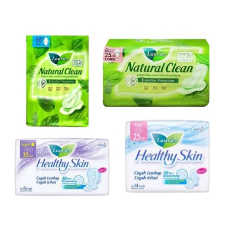 Jual Laurier Natural Clean 22 Cm Wing Isi 20 Laurier Natural Clean 25 Cm Wing Isi 16 Pembalut