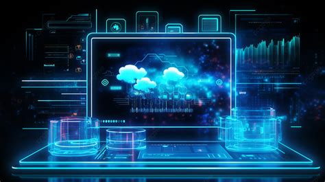 Blue Light Technology Cloud Background Blue Light Sensitive