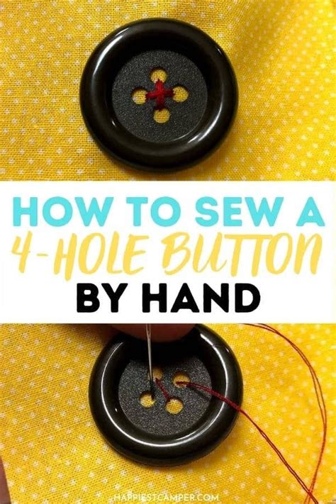 How To Sew A Four Hole Button By Hand Artofit