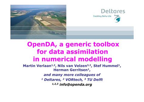 pdf openda a generic toolbox for data assimilation in · openda