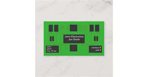 green circuit board business card zazzle