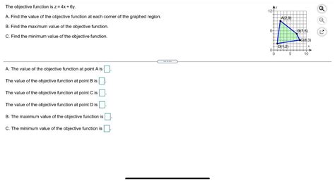 Solved The Objective Function Is Z 4x6y Ay 12 1 A29