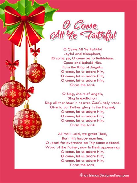 A List Of Christmas Carols