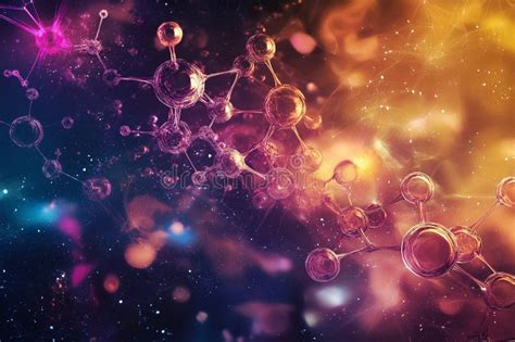 Molecular Structures In Chemical Interactions Stock Image Image Of